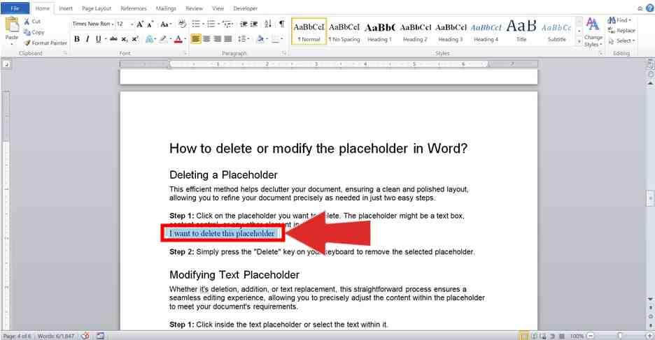 How to Insert a Placeholder in Word [Step-by-Step]