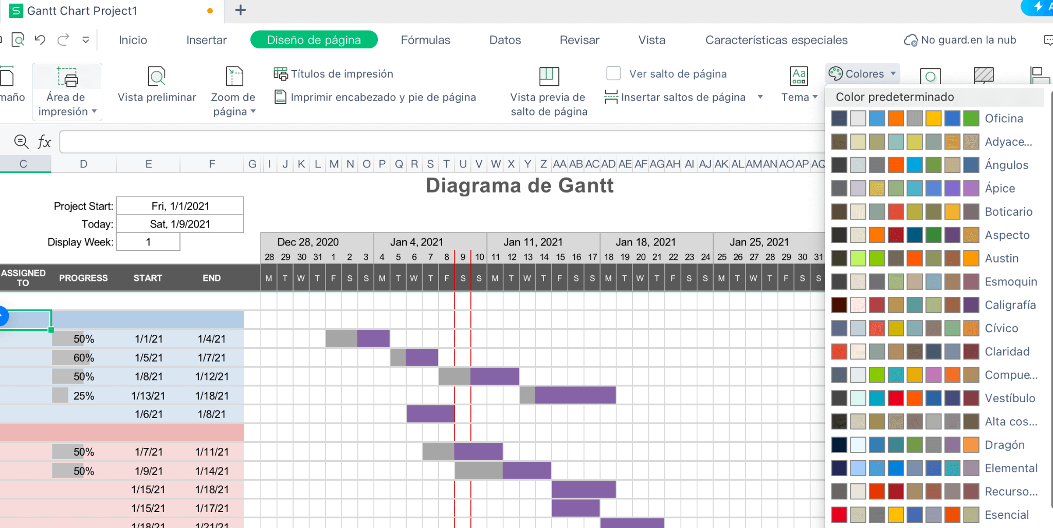 Como Hacer Un Diagrama De Gantt En Excel Formato