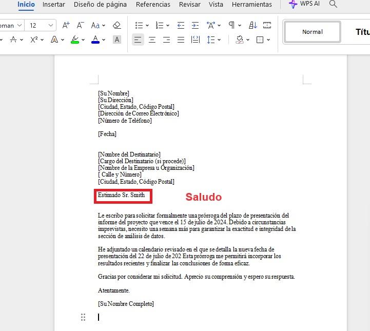 Escribir Carta Formal