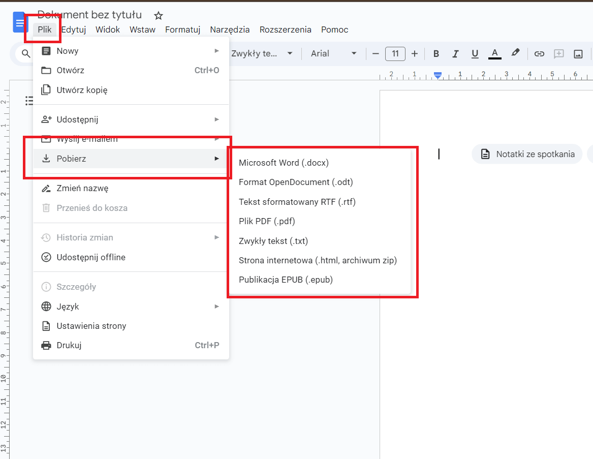 Jak pobrać Google Docs bez Microsoft Word (Przewodnik krok po kroku)