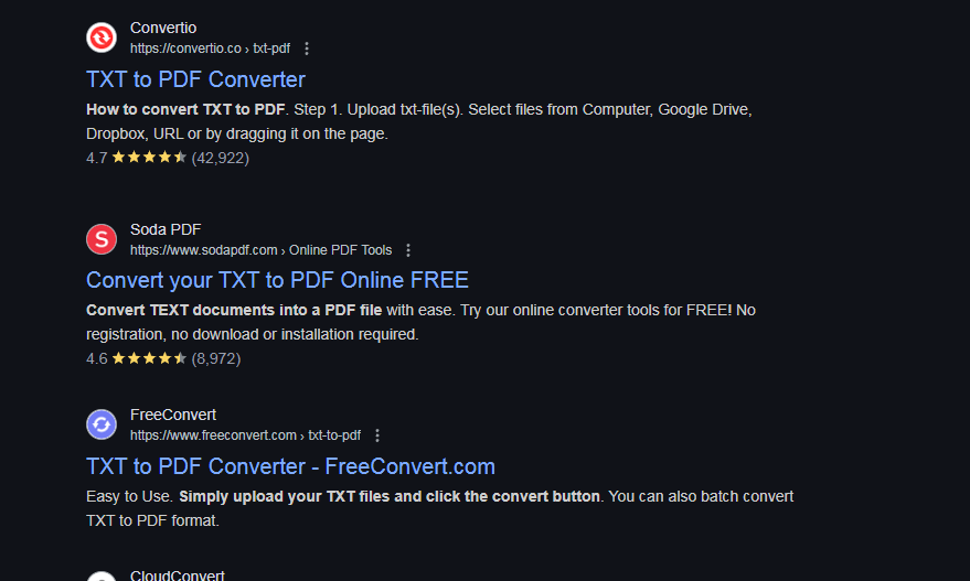 How to Convert from TXT to PDF