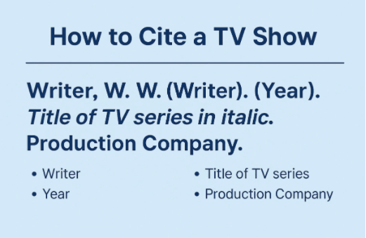 How to Cite a TV Show: A Practical Step-by-Step Guide