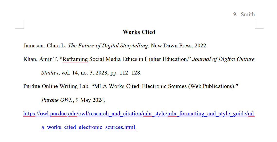 Works Cited Page Example: MLA, APA, and Chicago Formats Made Simple