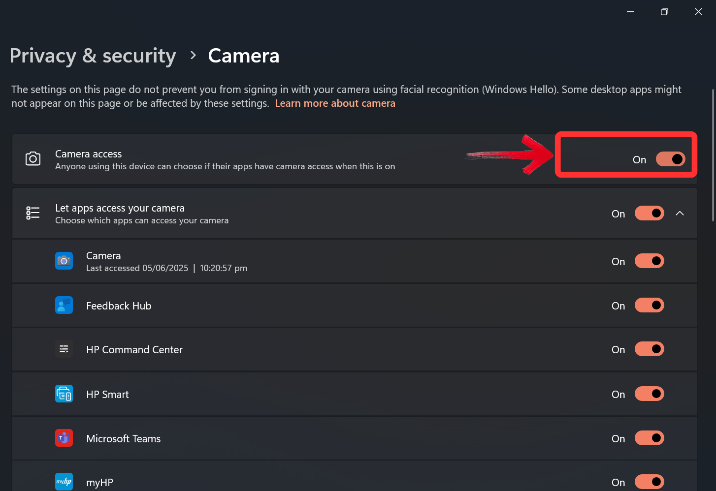 How to Fix HP Laptop Camera Not Working on Windows 11