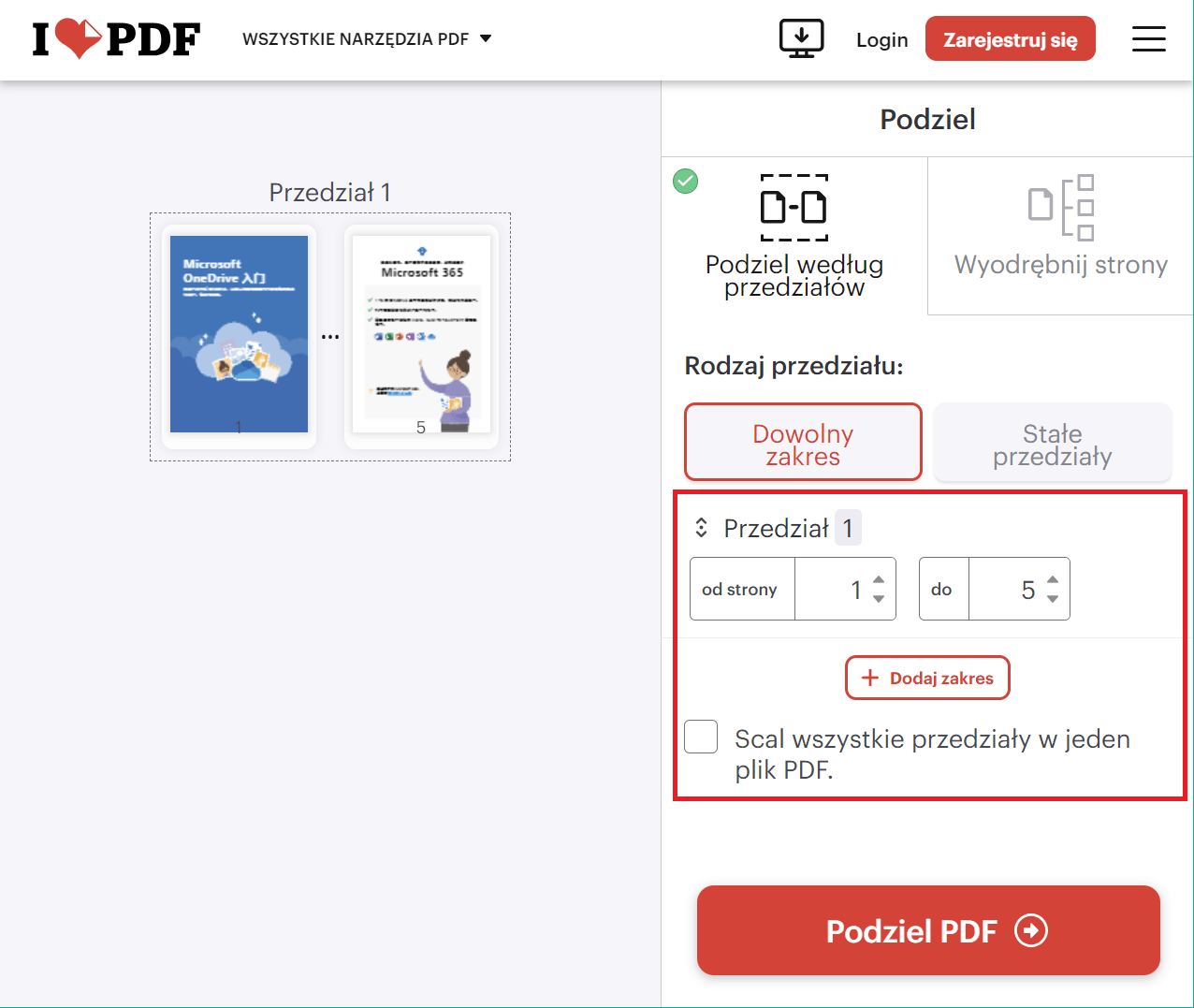 Jak dzielić pliki PDF za darmo przy użyciu iLovePDF?