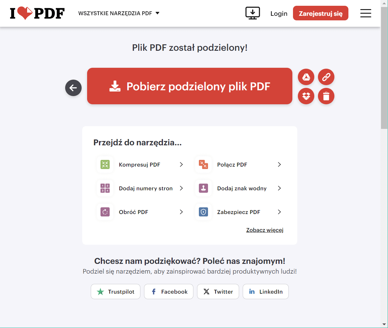 Jak dzielić pliki PDF za darmo przy użyciu iLovePDF?
