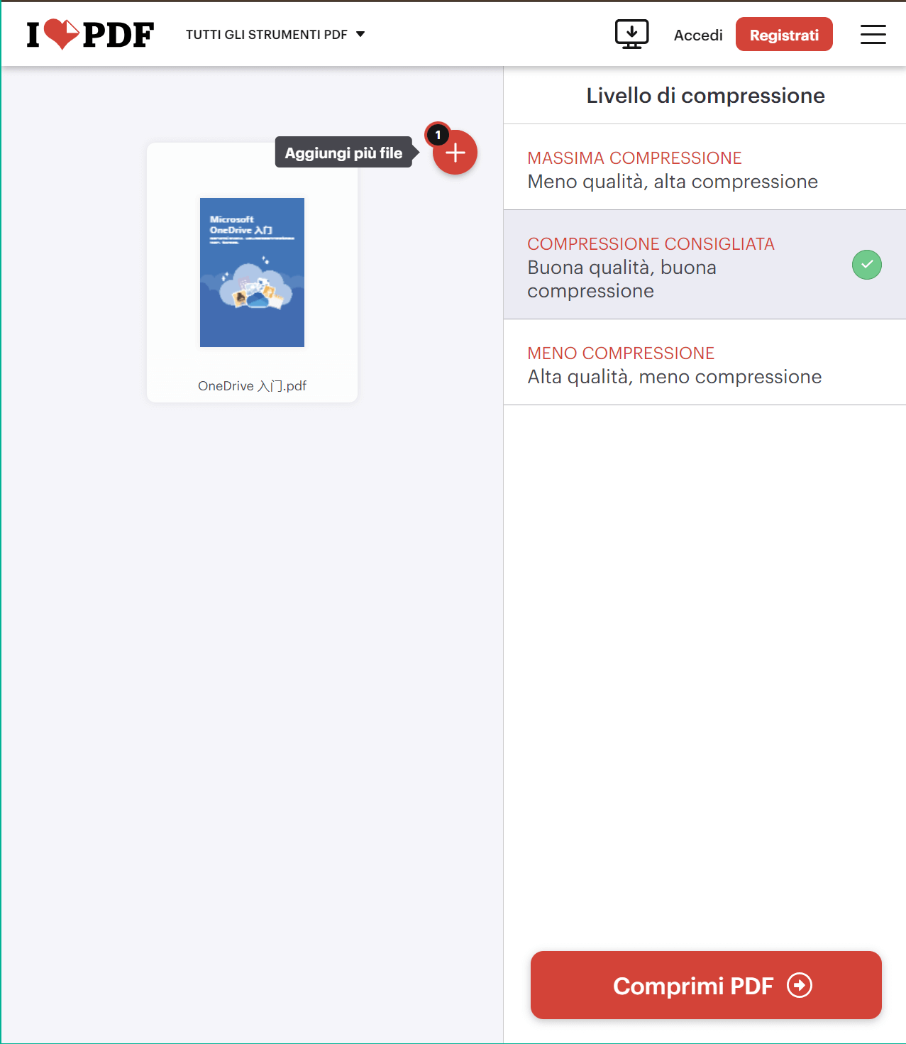 Come comprimere PDF facilmente e gratuitamente usando iLovePDF