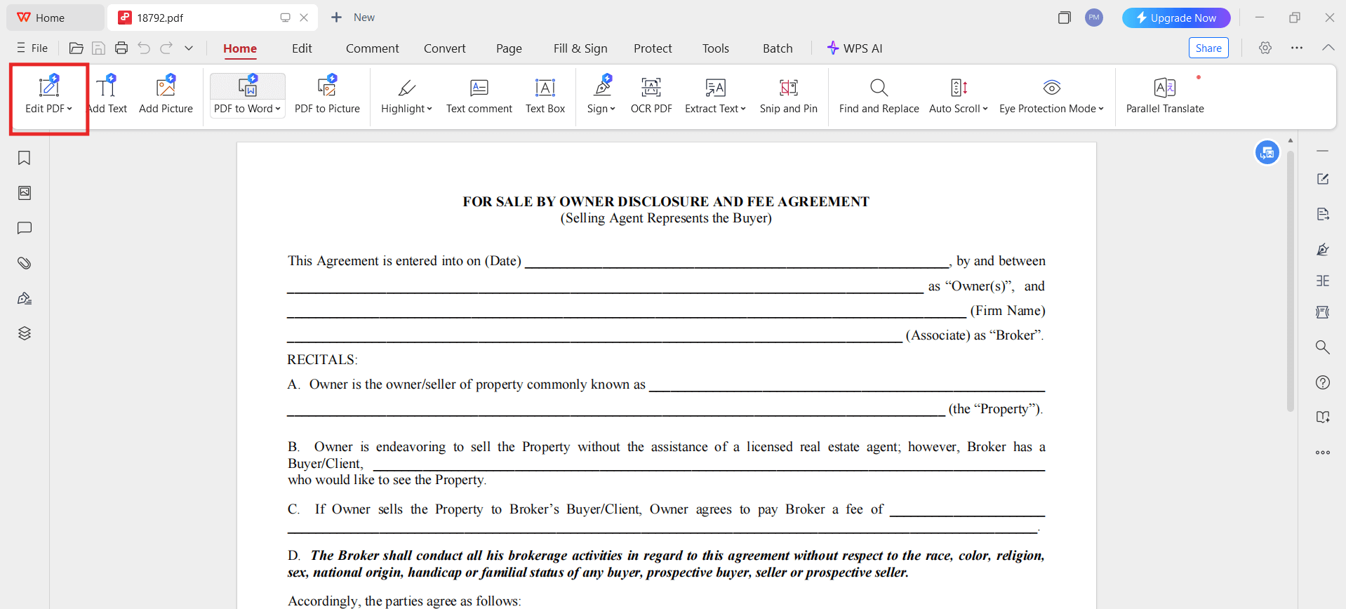 Real Estate Contract for Sale by Owner
